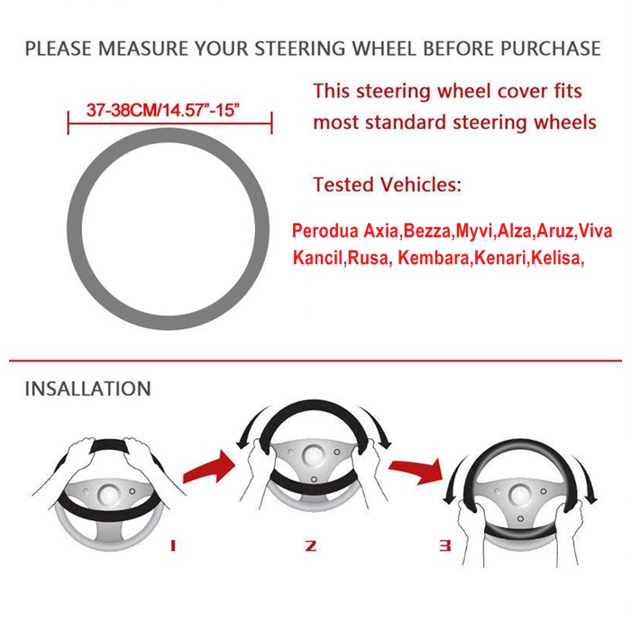 Myvi steering wheel size store
